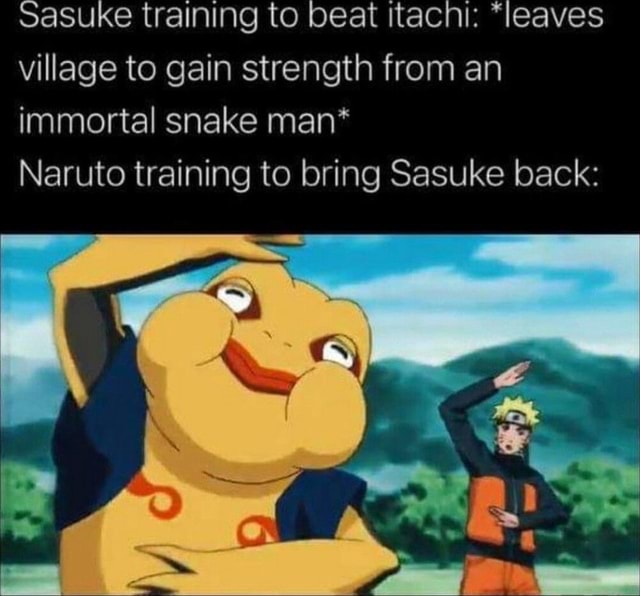 Sasuke training to beat ttacni: "leaves village to gain strength from ...