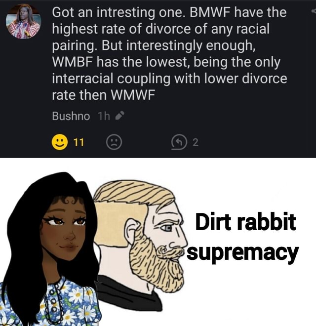 Got an intresting one. BMWF have the highest rate of divorce of any ...
