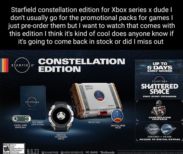 Starfield constellation edition for Xbox series x dude I don't usually ...