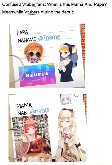 Confused Vtuber fans: What is this Mama And Papa? Meanwhile Vtubers ...