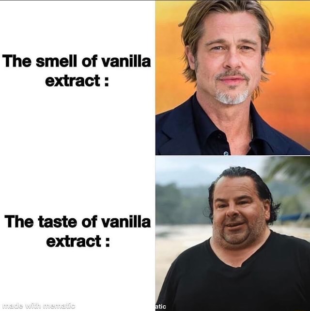 The smell of vanilla extract The taste of vanilla extract I - iFunny