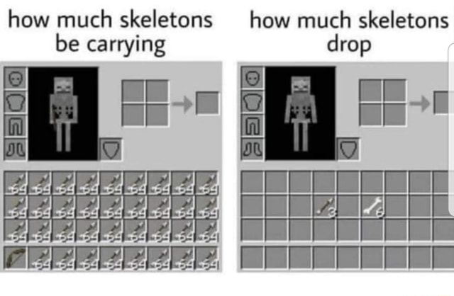 How much skeletons how much skeletons be carrying drop - iFunny