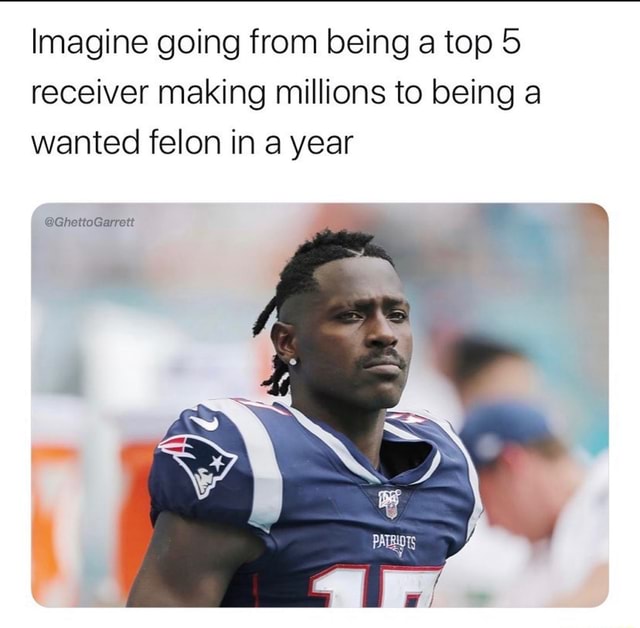Imagine going from being a top 5 receiver making millions to being a ...