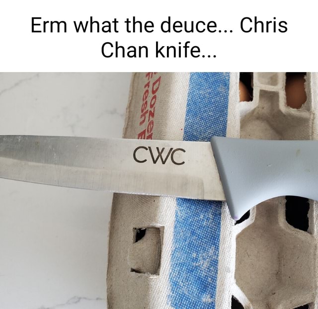 Erm what the deuce... Chris Chan knife... - iFunny