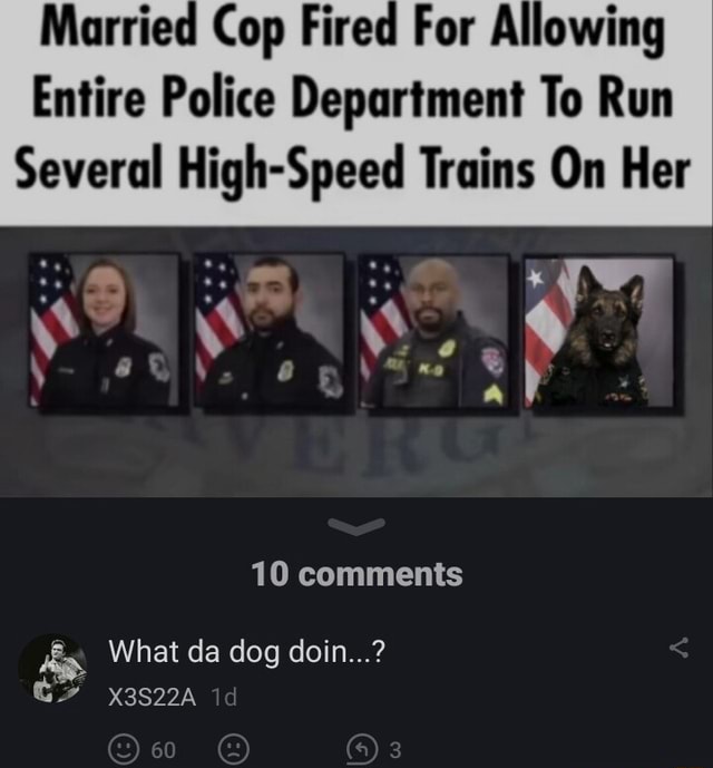 Married Cop Fired For Allowing Entire Police Department To Run Several ...