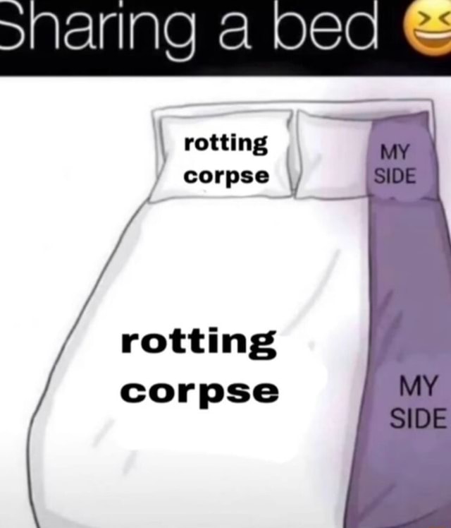 Snaring a bed rotting corpse I rotting corpse SIDE SIDE - iFunny