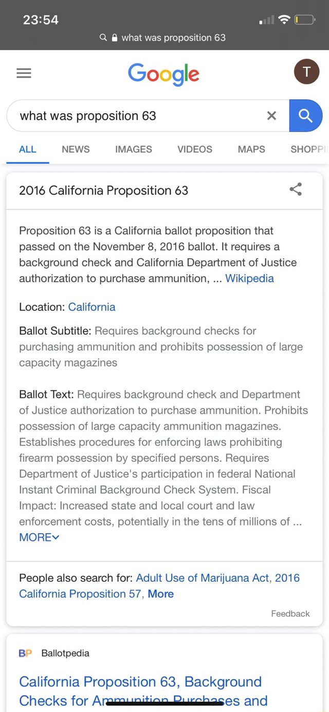 What was proposition 63 x ALL NEWS IMAGES VIDEOS MAPS SHOP! 2016 ...