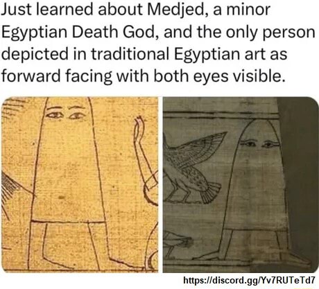 Just learned about Medjed, a minor Egyptian Death God, and the only ...