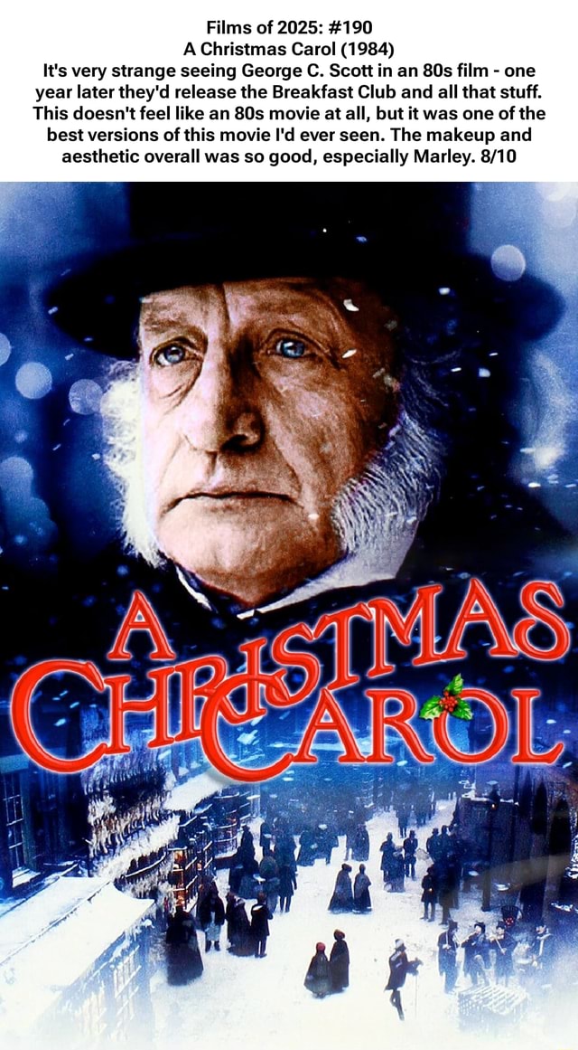 Films of 2025: #190 A Christmas Carol (1984) It's very strange seeing ...