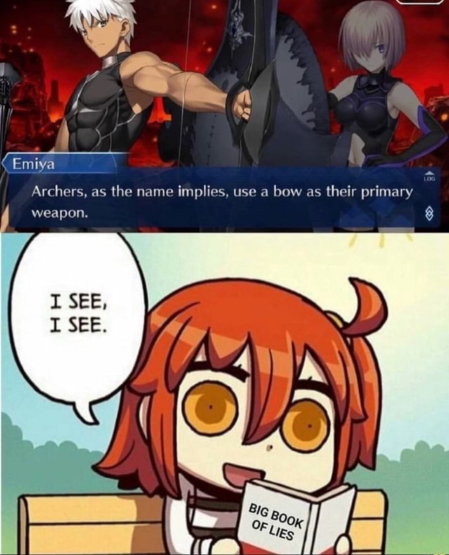 Emiya Archers, as the name implies, use a bow as their primary weapon ...