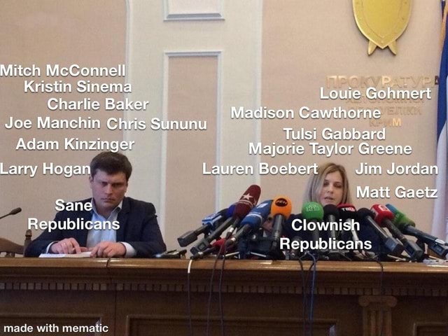 Mitch McConnell Kristin Sinema Charlie Baker Joe Manchin Chris Sununu ...