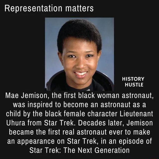 Representation matters HISTORY HUSTLE Mae Jemison, the first black ...
