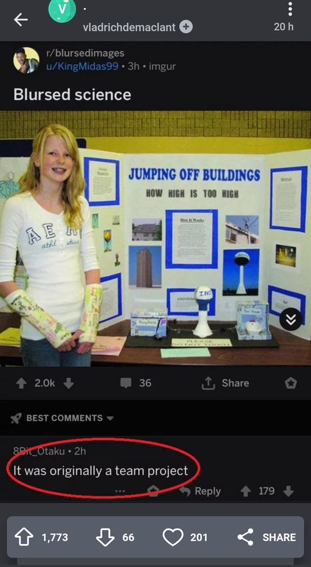 Memes - blursedimages imgur ty Blursed science JUMPING OFF BUILDINGS ...