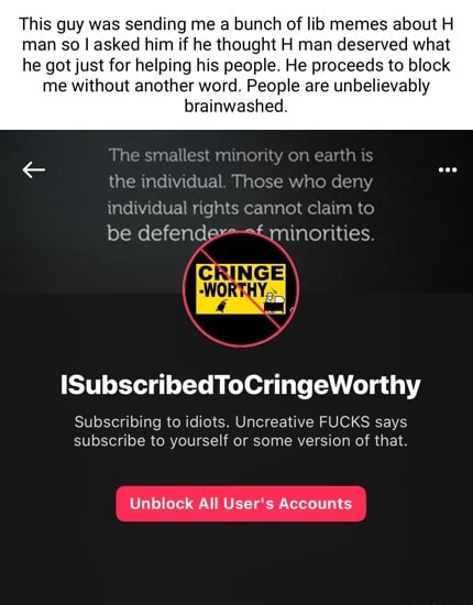 This guy was sending me bunch of lib memes about he got just for ...