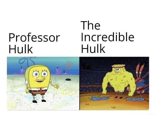 The Professor Incredible Hulk Hulk - iFunny
