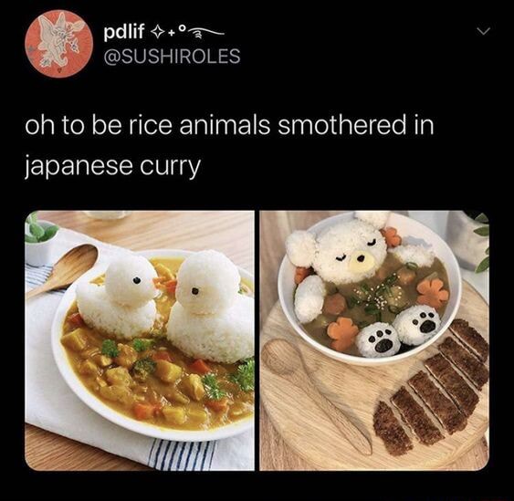 Pdlif @SUSHIROLES oh to be rice animals smothered in japanese curry ...