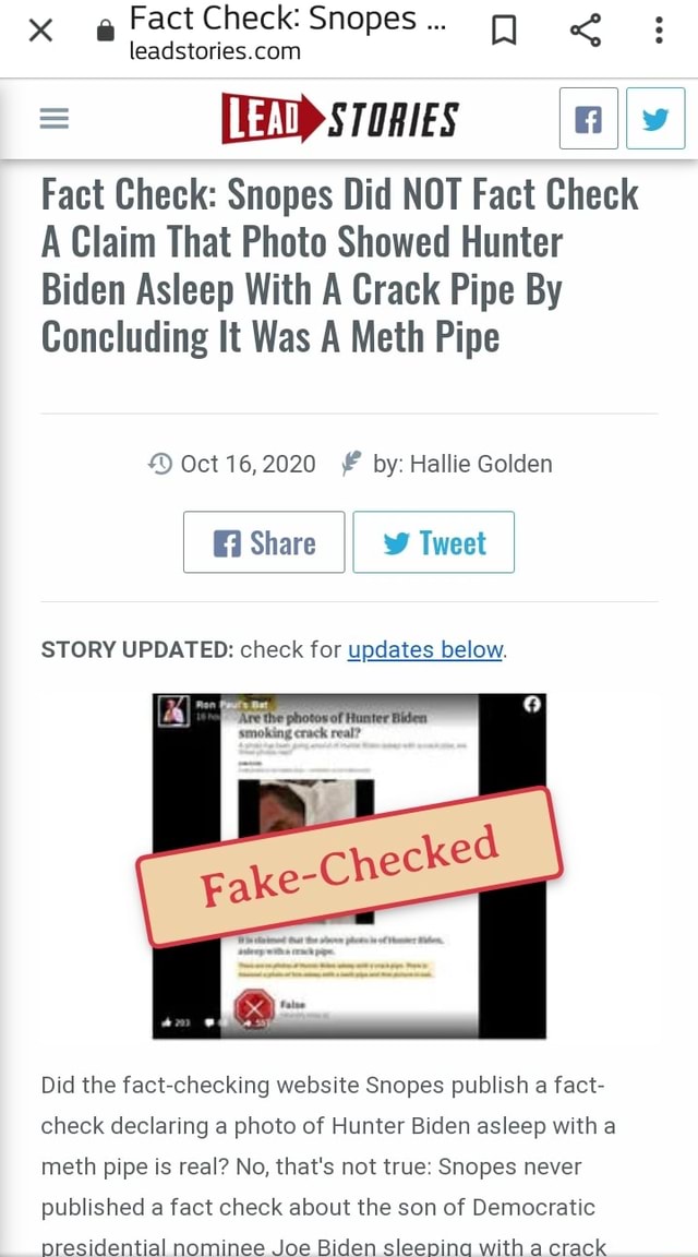 @ Fact Check: Snopes