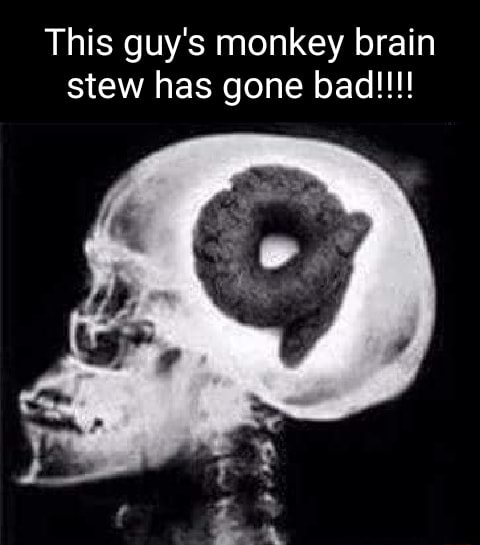 This guy's monkey brain stew has gone bad!!! - iFunny