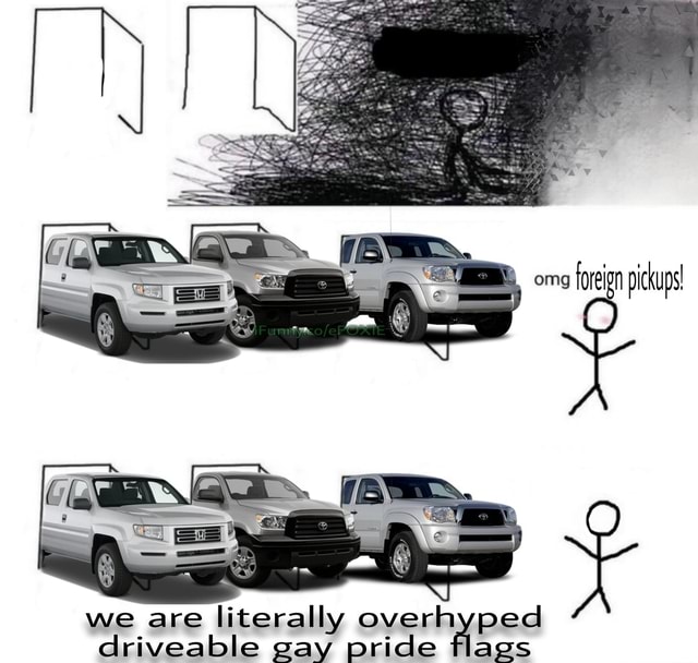 We are literally overhyped driveable gay pride flags - iFunny