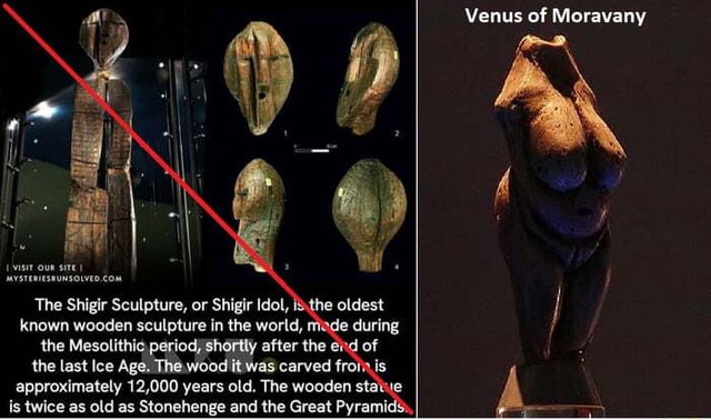 Venus of Moravany The Shigir Sculpture, or Shigir Idol, known wooden ...