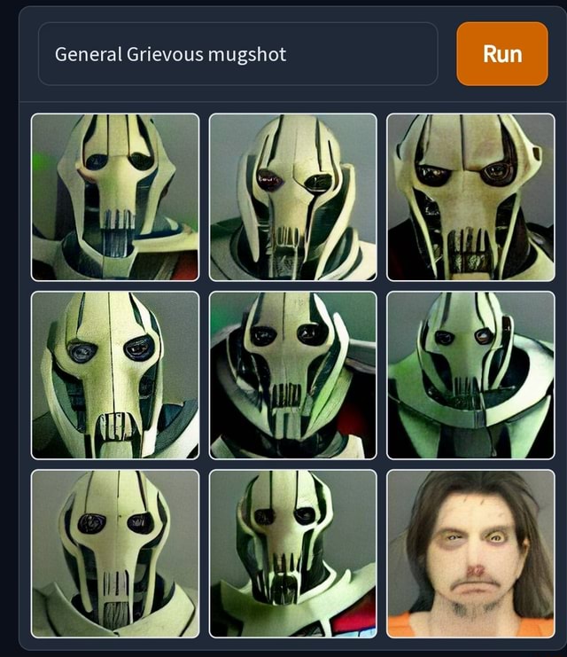 General Grievous mugshot Run - iFunny