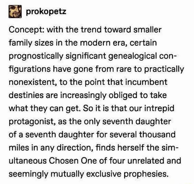 Concept: with the trend toward smaller family sizes in the modern era ...