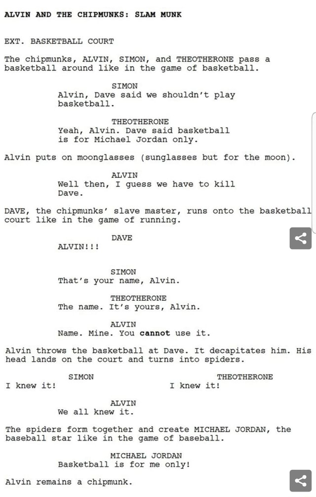 ALVIN AND THE CHIPMUNKS: SLAM MUNK The chipmunks, ALVIN, SIMON, and ...