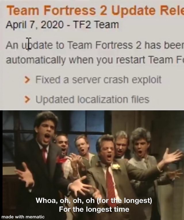 Team Fortress 2 Update Rele April 7, 2020 TF2 Team An ubdate to Team ...