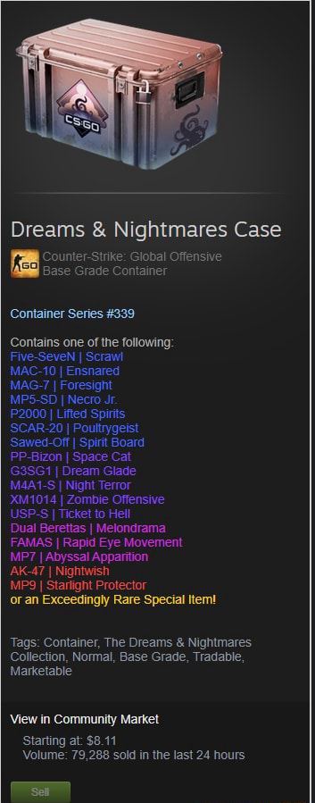 Dreams & Nightmares Case Counter-Strike: Global Ortensive Base Grade ...
