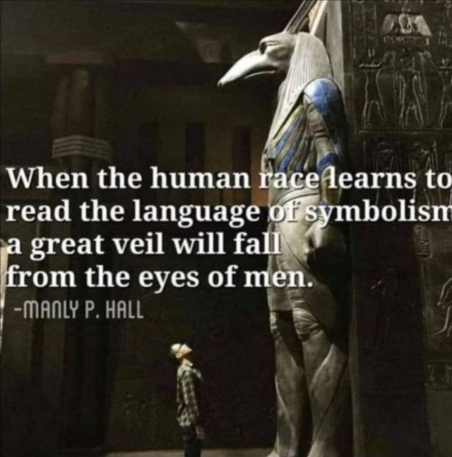 When the humam rage learms te read the language symbolism great veil will fall the eyes off ...
