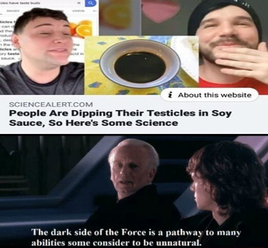 E i About this website IENCEALERT People Are Dipping Their Testicles in ...