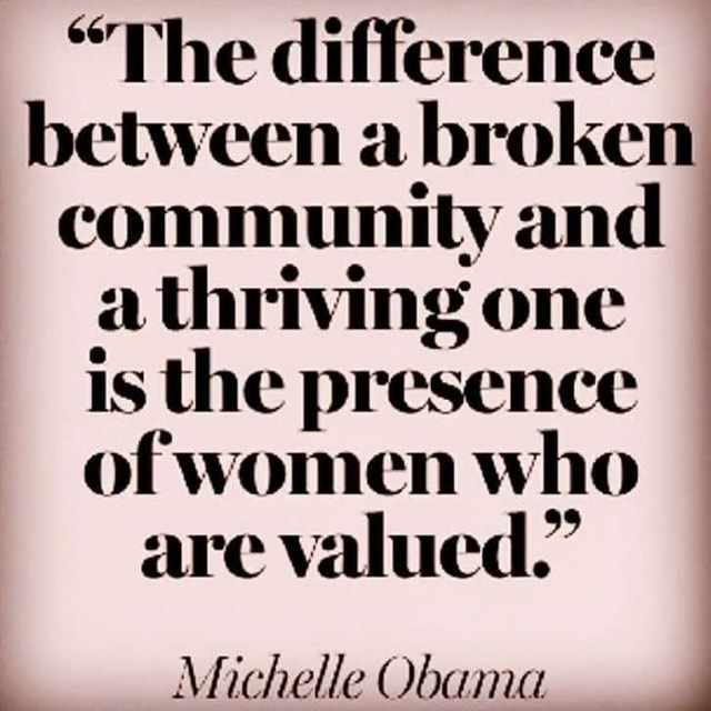 "The difference between a broken community and a thriving one is the ...
