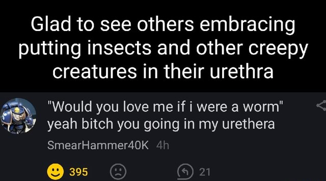Glad to see others embracing putting insects and other creepy creatures ...