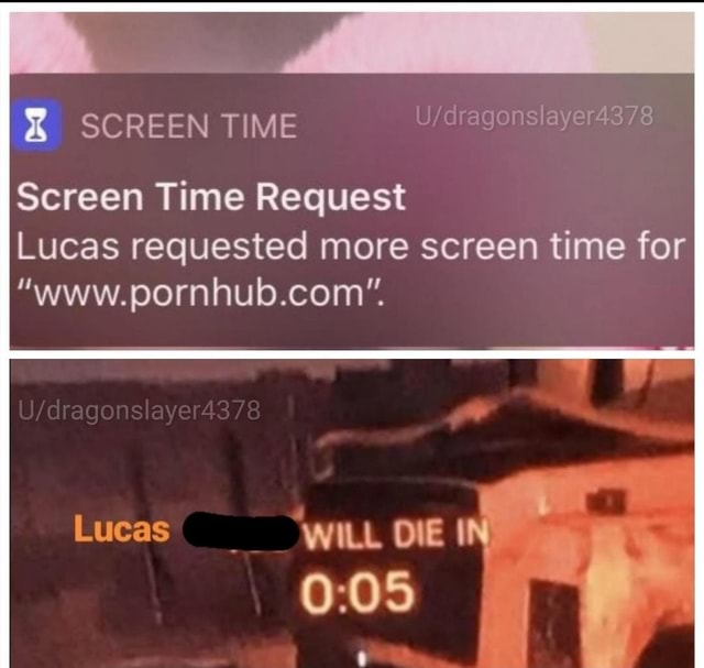 SCREEN TIME Screen Time Request Lucas requested more screen time for ...