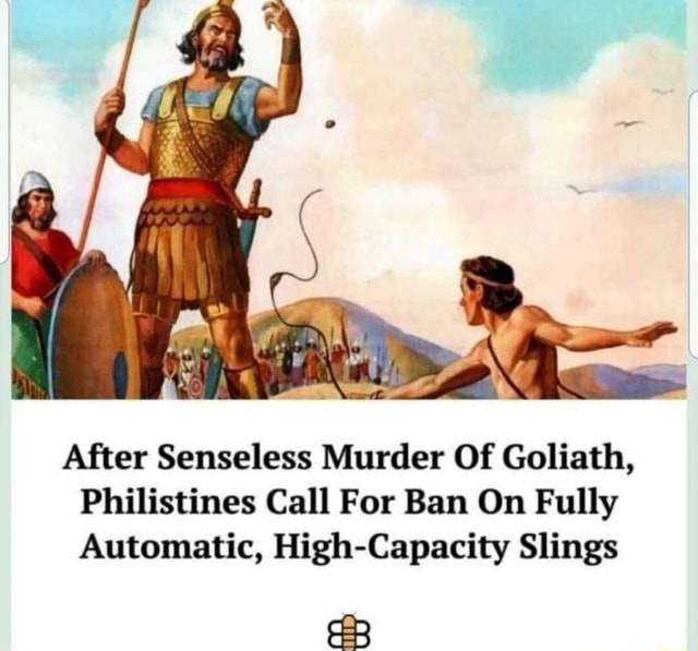After Senseless Murder Of Goliath, Philistines Call For Ban On Fully ...