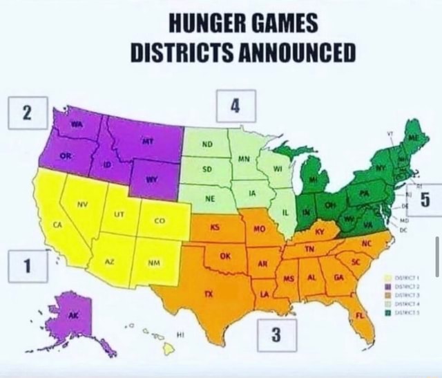 HUNGER GAMES DISTRICTS ANNOUNCED - iFunny