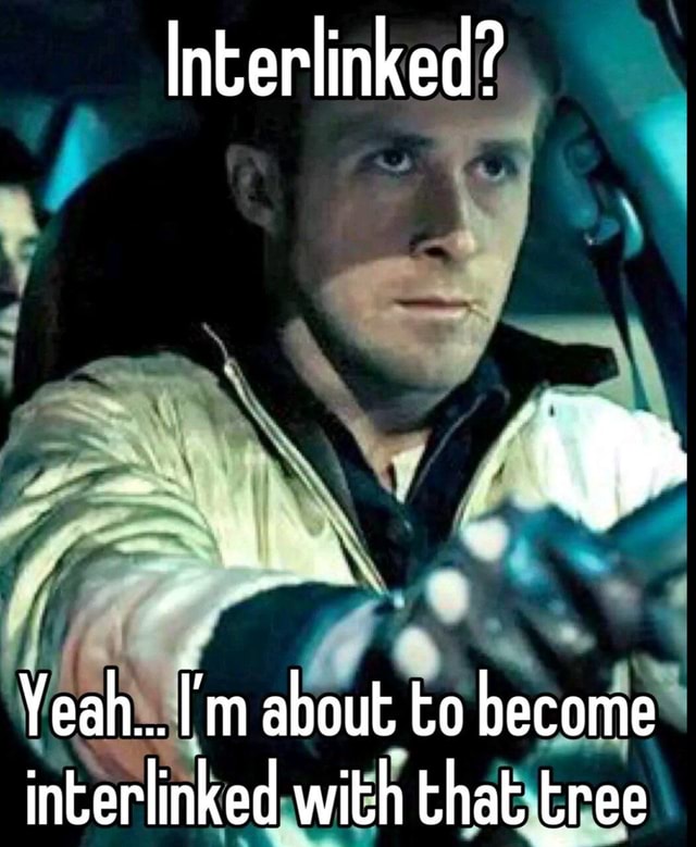 Interlinked? VA ty I the, Yeah... 'm about to become interlinked with ...