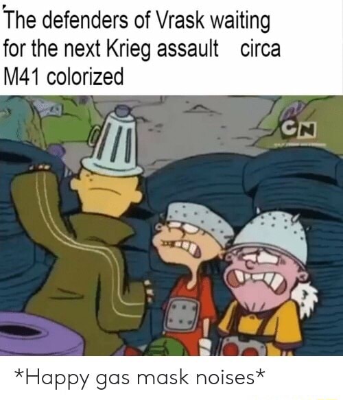 The defenders of Vrask waiting for the next Krieg assault circa M41 ...