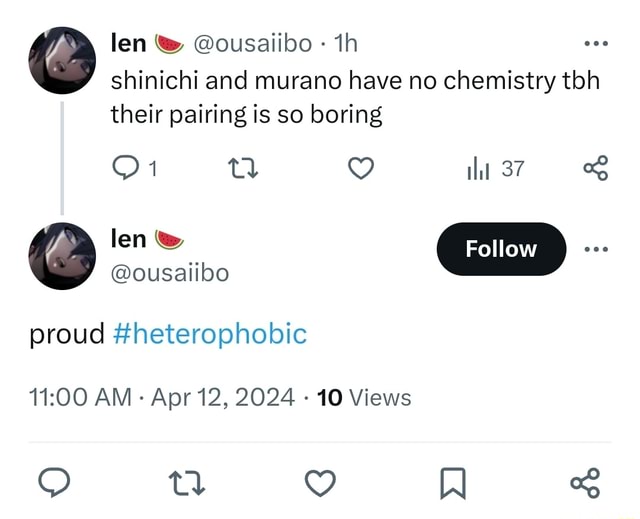 Len & @ousaiibo - th shinichi and murano have no chemistry tbh 37 their ...