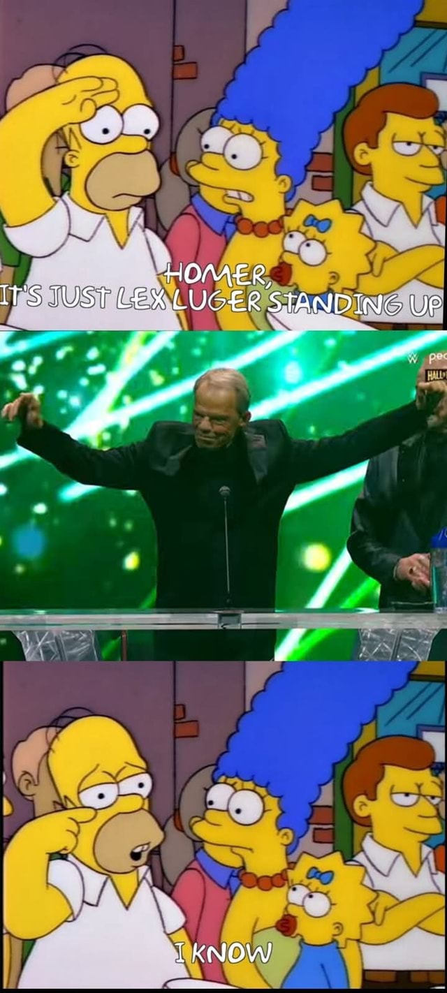 HOMER, IT'S TUST LEX LUGER STANDING UP LKNOW - iFunny