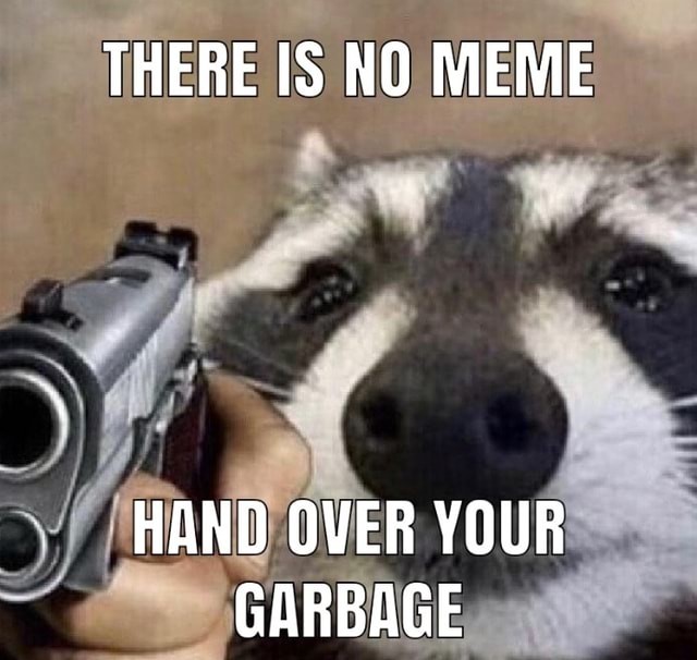 THERE IS NO MEME HAND OVER YOUR GARBAGE - iFunny