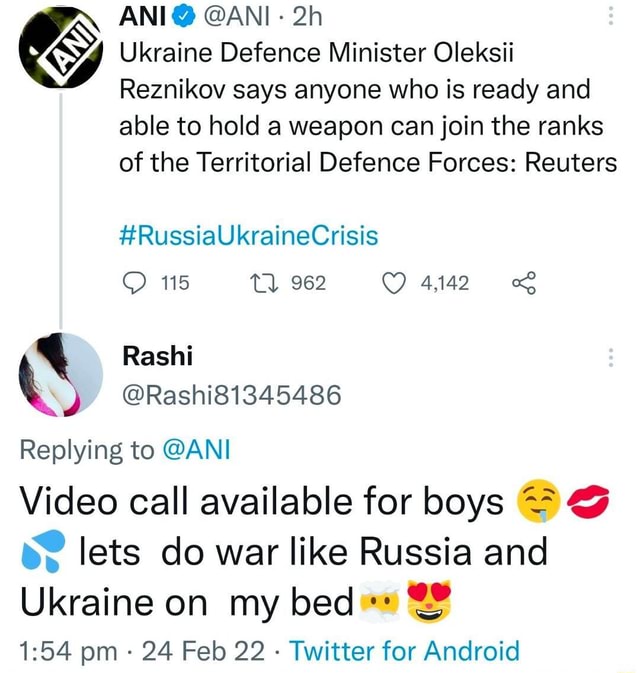 ANI@ @ANI - & Ukraine Defence Minister Oleksii Reznikov says anyone who ...