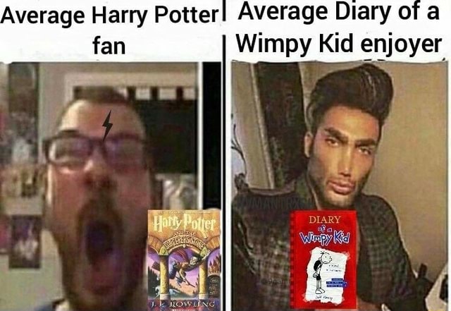 Average Harry Potter! Average Diary of a Wimpy Kid enjoyer - iFunny