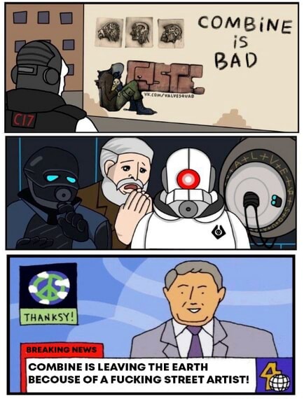 BAD COMBINE LEAVING THE EARTH BECOUSE OF A FUCKING STREET ARTIST! - iFunny