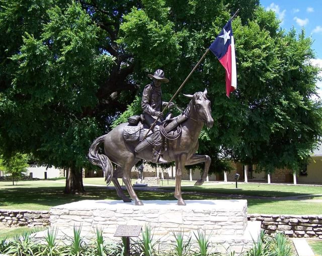 The Texas Ranger statue that stands in front of the Texas Ranger Hall ...
