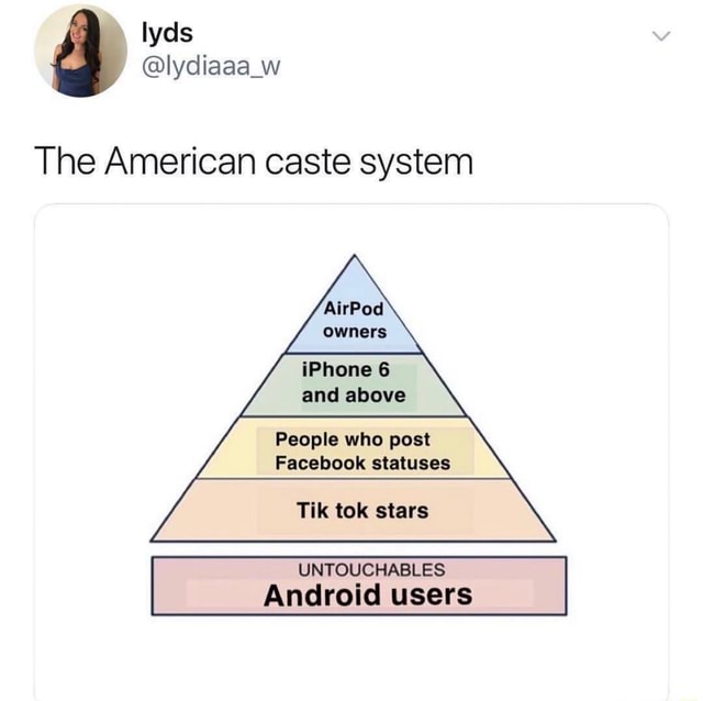 The American caste system - iFunny Brazil