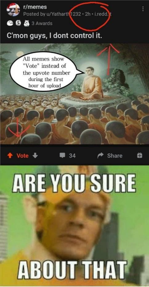 Memes C'mon guys, dont control it. 'All memes show "Vote" instead of ...