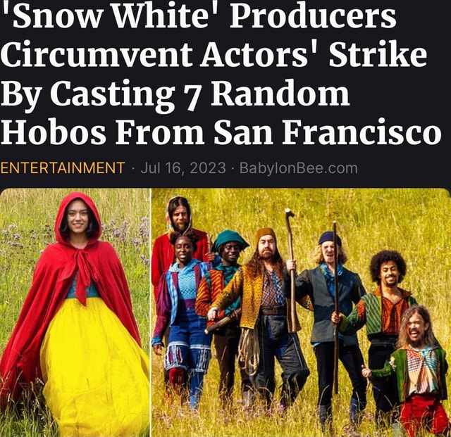 'Snow White' Producers Circumvent Actors' Strike By Casting 7 Random ...