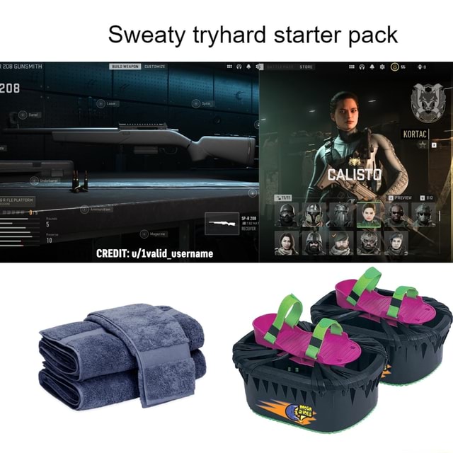 Sweaty tryhard starter pack or 208 BALI I oF CREDIT: - iFunny