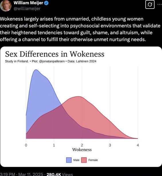 William Meijer Wokeness largely arises from unmarried, childless young ...